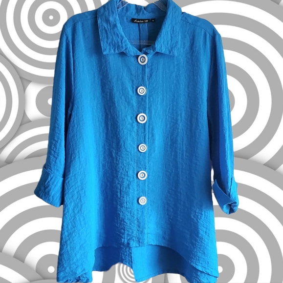 Vintage | Tops | Vintage Blue Buttondown | Poshmark